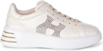 Hogan Femme, Chaussures, Beige, Taille: 36 EU Rebel H564 Allacciato H Strass