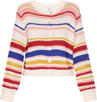 Izia Strickjacke Frauen cremewei&szlig; mehrfarbig