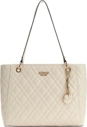 Guess sac à épaule Isemay Noel Tote Cream White écru