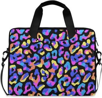 Alaza Sac à bandoulière pour ordinateur portable de 40,6 à 15,6 - Rose pailleté - Pour homme et femme, Leopard A19573, Taille unique