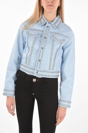 Philipp Plein COUTURE Leather Bomber Jacket CRYSTAL embellished with Crystals and Studs Philipp Plein