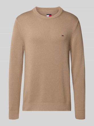 Tommy Jeans Regular Fit Strickpullover aus reiner Baumwolle