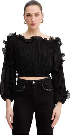 Guess Damen, Blusen & Hemden, Schwarzk, LGr&ouml;&szlig;e