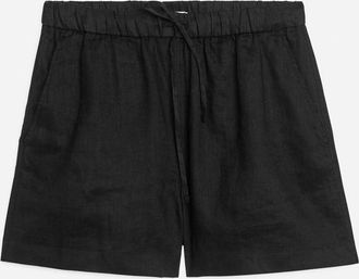 Arket Leinen-Shorts -Schwarz