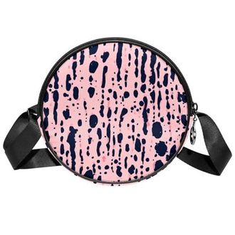 Generic Sac &agrave; bandouli&egrave;re Circle pour femme, petit sac &agrave; bandouli&egrave;re avec fermeture &eacute;clair, bretelles r&eacute;glables, sac &agrave; main rond d&eacute;contract&eacute; pour femmes et fi