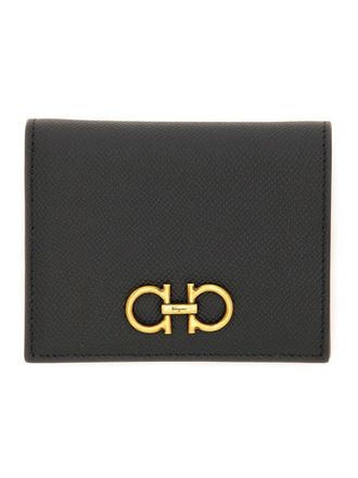 Ferragamo Signature Gancini Logo Wallet - Black
