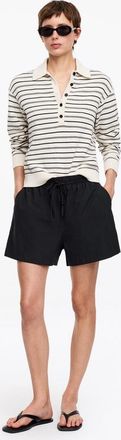 Arket Popeline-Shorts Mit Kordelzug -Schwarz
