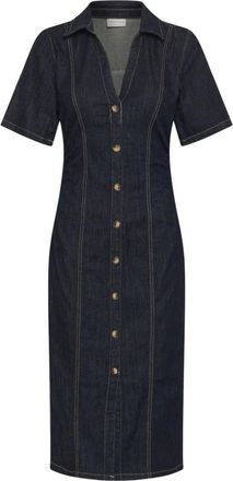 Kaffe Shirt Kleider - - Dresses - Damen - Blau - XS