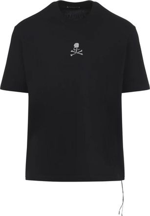 MASTERMIND WORLD Homme, Tops, Noir, Taille: XL Glass Beaded Loopwheel Short Sleeves Tee