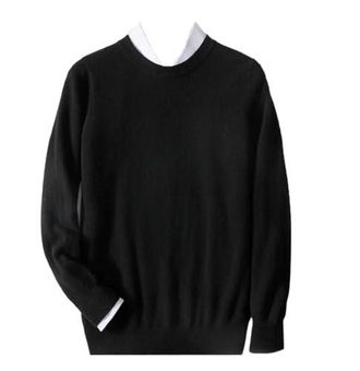 Generic Pull en tricot à col rond uni pour homme - Pull décontracté en cachemire pour lextérieur, 6025, XL