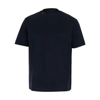Emporio Armani Homme, Tops, Bleu, Taille: 2XL T-shirt en jersey avec micro broderie aigle