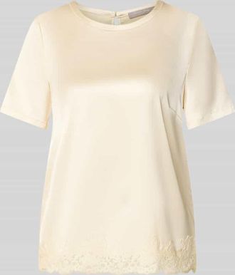 Christian Berg Regular Fit Bluse aus Satin mit Spitzenbesatz