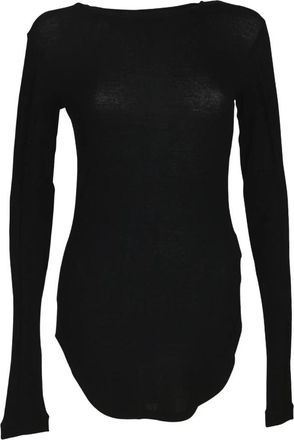 Dondup Femme, Tops, Noir, Taille: 38 FR T-shirt &agrave; col rond en interlock ajust&eacute;