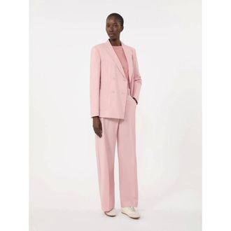 Max Mara Femme, Vestes, Rose, Taille: 38 FR Blazer doppiopetto in tela di pura lana