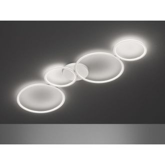 Trio Leuchten Flache led Ring Deckenleuchte rondo Metall in Wei&szlig;, Breite 97cm