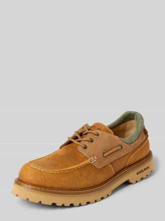 Woolrich Bootsschuhe aus Leder mit profilierter Sohle