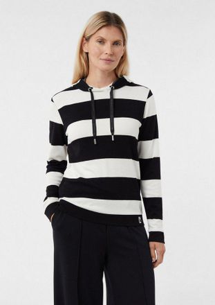 Comma Sweatshirt Sweatshirt Leichtes Sweatshirt mit Kapuze