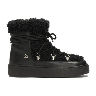 Kazar Warme Schneestiefel mit Imitat Lammfell - - Shoes - Damen - Schwarzk - 38 EU