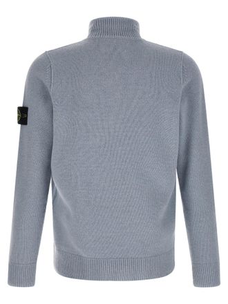 Stone Island Ribbed Wool Blend Sweater - Gray
