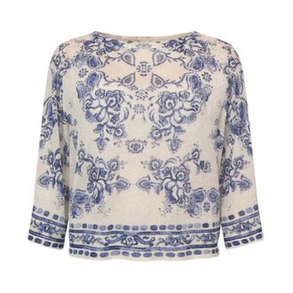 Liu Jo Femme, Pulls, Beige, Taille: 40 FR Maille &agrave; col rond