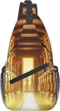 Generic Sac &agrave; dos &agrave; bandouli&egrave;re avec temples pyramides &eacute;gyptiennes pour homme
