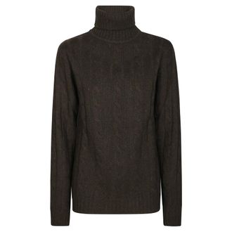 Daniele Fiesoli Homme, Pulls, Brun, Taille: XL Pull à col roulé tressé
