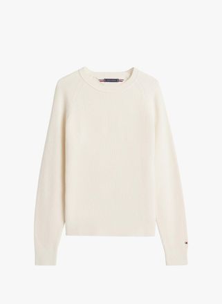 Tommy Hilfiger Pull c&ocirc;tel&eacute; manches longues en laine m&eacute;lang&eacute;e