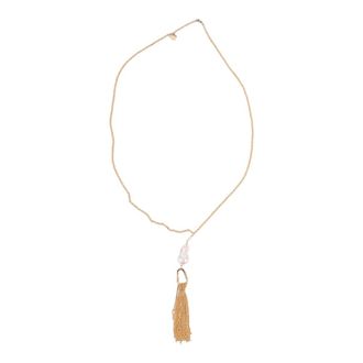 Forte_Forte Femme, Accessoires, Jaune, Taille: ONE Size Collier Sculptural avec Franges et Perle