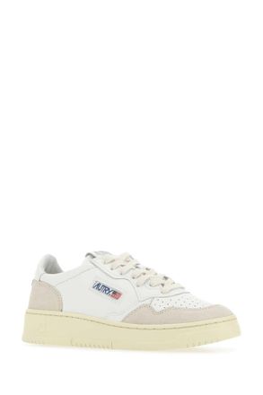 Autry Womens Two-Tone Leather And Suede Medalist Sneakers Ls33