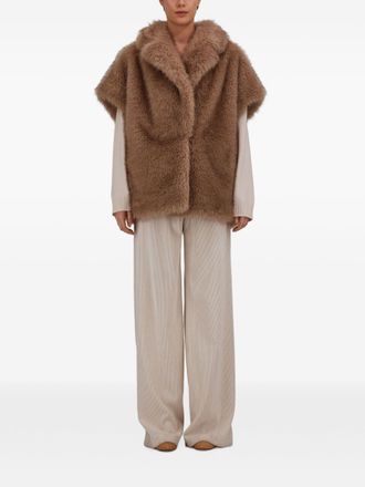 Herno Faux-Fur Vest - Beige