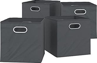 Vicco Bo&icirc;te pliante, Anthracite, 30 x 30 cm Lot de 4