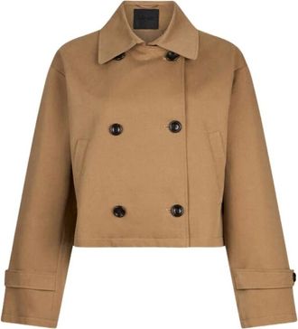 Liu Jo Femme, Vestes, Brun, Taille: 36 FR Veste Courte Crois&eacute;e