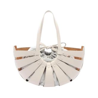 Bottega Veneta Pre-owned The Shell Leather Shoulder Bag - - Pre-owned - Damen - Wei&szlig; - ONE SIZE