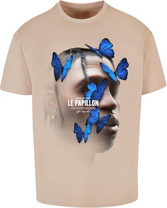 Mister Tee Herren T-Shirt Le Papillon Oversize Tee Wet Sand XXL