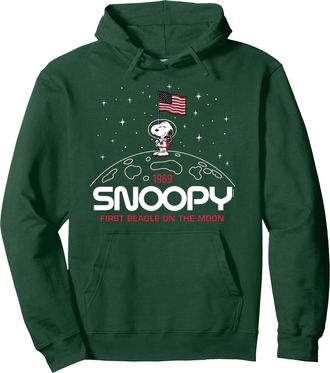 Peanuts Snoopy Flagge Moon Pullover Hoodie