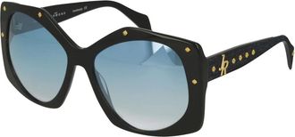 John Richmond Femme, Accessoires, Noir, Taille: ONE Size Lunettes de soleil pentagonales - &Eacute;dition limit&eacute;e