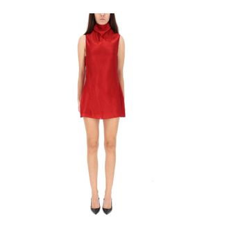 Khaite Daria Kleid mit Stehkragen - - Dresses - Damen - Rot - XS