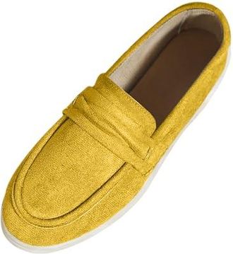 Generic Mocassins d&eacute;contract&eacute;s et confortables pour femme - &Eacute;l&eacute;gants - Couleur unie - L&eacute;gers - Classiques - &Agrave; enfiler - Pour la marche, le travail, les vacanc