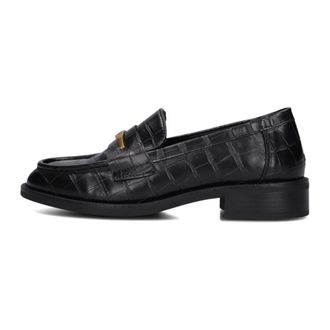 Mexx Schwarze Loafer mit Krokodil-Print f&uuml;r Damen - - Shoes - Damen - Schwarzk - 37 EU