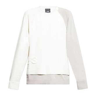 Yohji Yamamoto Pullover mit Logo - - Knitwear - Herren - Wei&szlig; - XS