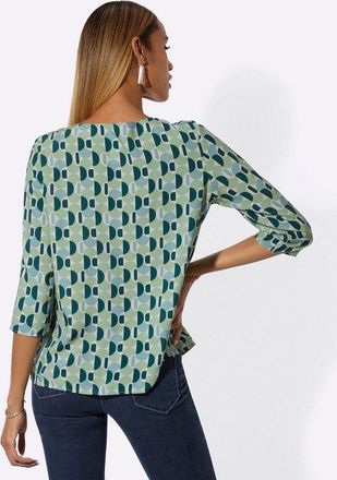Cr&eacute;ation L Klassische Bluse Druck-Bluse 3/4-Arm