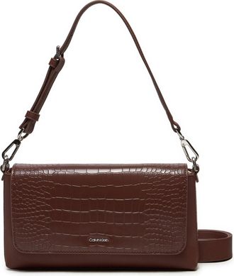 Calvin Klein Handtasche Calvin Klein Ck Must Shoulder Bag_Croco K60K612111 Braun