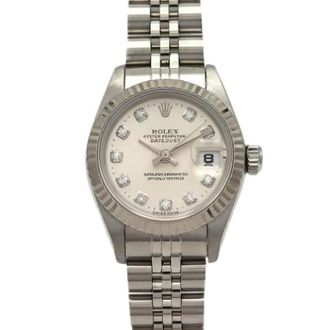 Rolex Pre-owned Datejust Acier Inoxydable Or Blanc Automatique - Femme - Pre-owned - Blanc - Taille: ONE Size