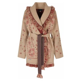 Alanui Cardigan Bandana Jacquard - Femme - Pulls - Brun - Taille: 38 FR