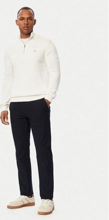 Tommy Jeans Pullover DM0DM21654 Wei&szlig; Slim Fit