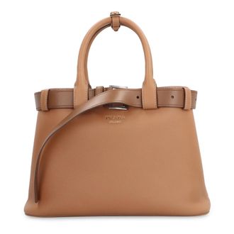 Prada Kleine Ledertasche mit Schnalle und G&uuml;rtel - - Bags - Damen - Braun - ONE SIZE