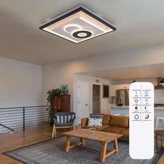 Globo Lighting LED Deckenlampe Esszimmerlampe Wohnzimmerleuchte, dimmbar Fernbedienung Memory Nachtlicht CCT, 52W 1853 lm 2700-6000K warmweiß-kaltweiß, L 54 cm