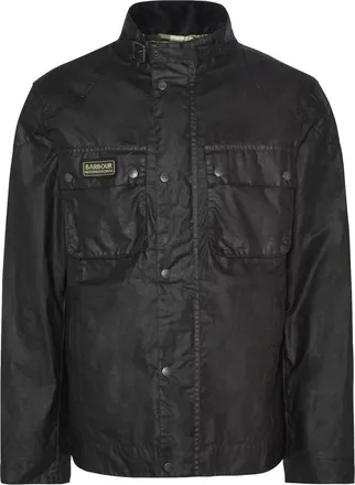 Barbour Wetterfeste Wachsjacke Merton mit Cordbesatz in