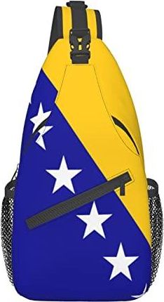 Generic Sac &Agrave; Bandouli&egrave;re Drapeau De La Bosnie Petit Sac &Agrave; Dos Femme Casual Sling &Eacute;paule Cross Body Bag, Pour Camping, Outdoor, Escalade