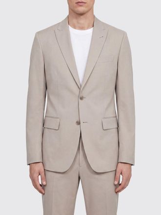 Rier Blazer droit en pure laine &agrave; revers en pointe et deux boutons